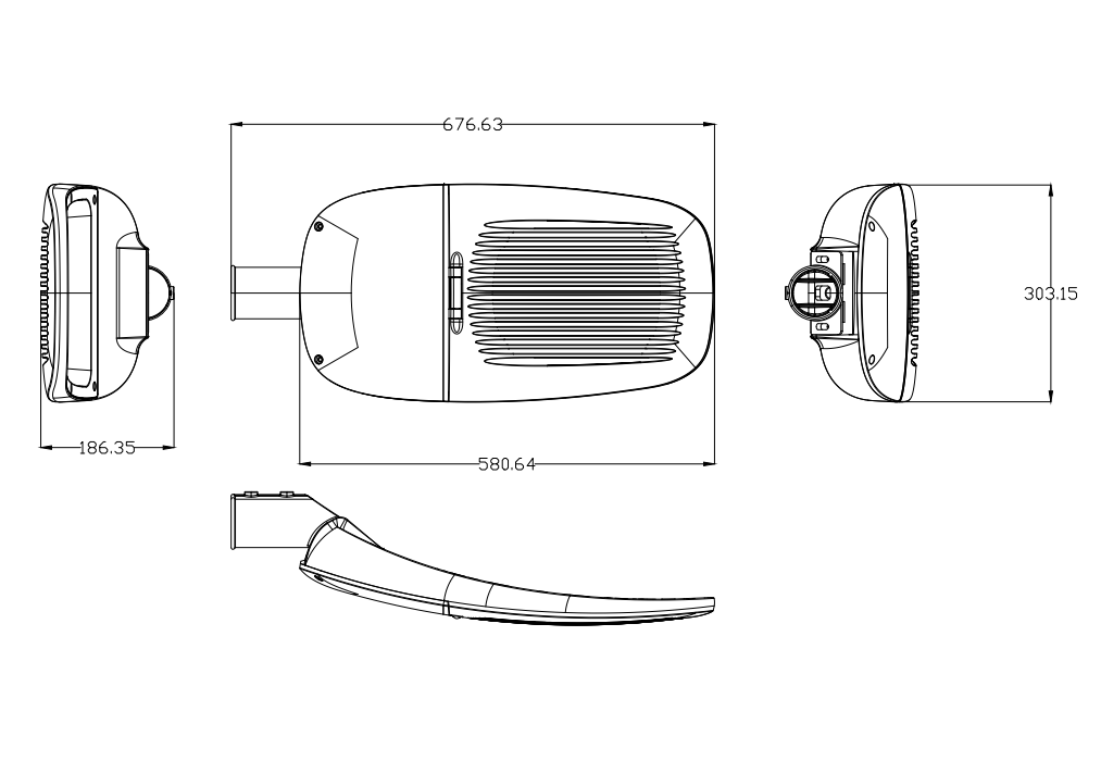 EK-LD05 LED Street Light Housing - Shenzhen EKI Lighting